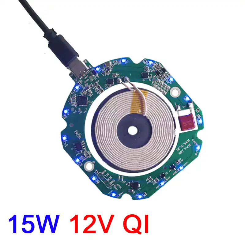 15W high power 5V 12V fast charging wireless charger transmitter module ...