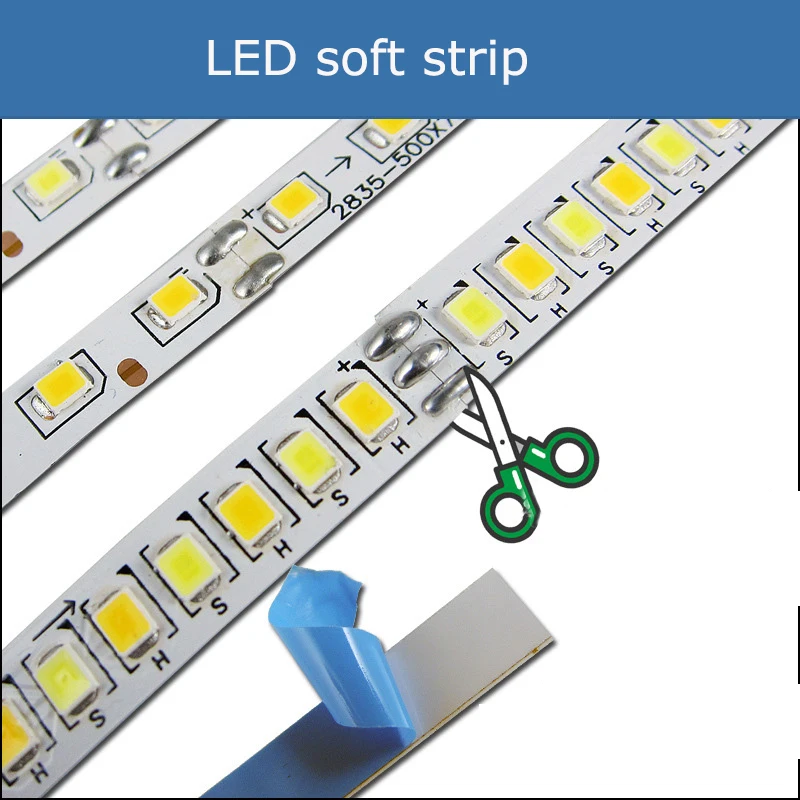 Flexible 2835 SMD Monochrome Double Colors LED Strip,With a Constant ...