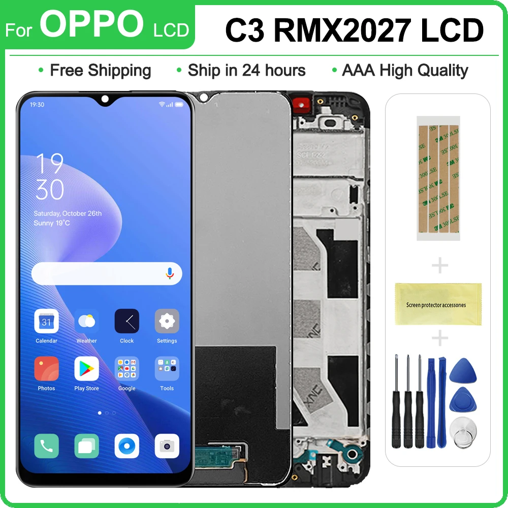 6.5'' Original Lcd For Realme C3 Rmx2027 Rmx2021 Rmx2020 Lcd Display ...