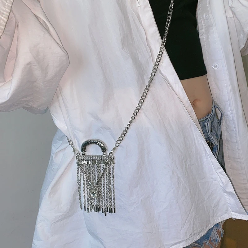 Sexy-Body-silver-Chain-Harness-gem-Tassel-bag-shoulder-Chains-For-Women ...