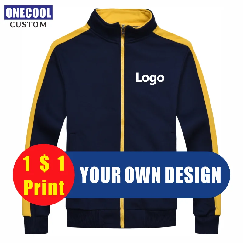 Thin-Zipper-Jacket-Custom-Logo-Print-Personal-Design-Picture-Embroidery ...