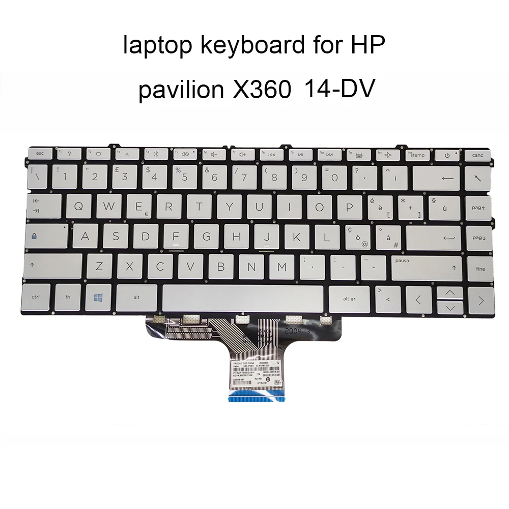 New US IT Spanish Backlit Keyboard for HP pavilion X360 14-DY 14-DV 14m ...