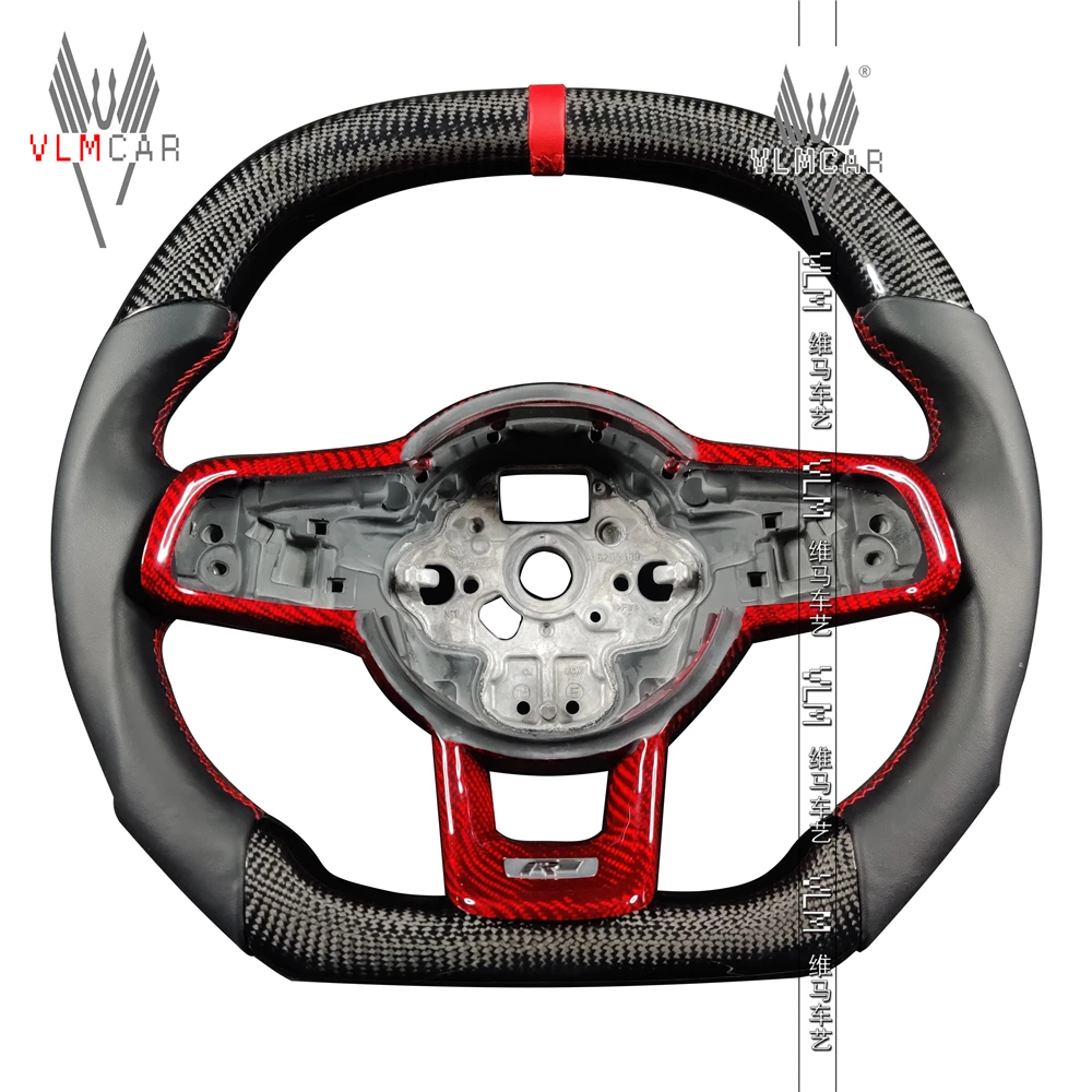 Private Custom VW Golf Carbon Fiber Steering Wheel/Trims for MK7 GTI/R ...