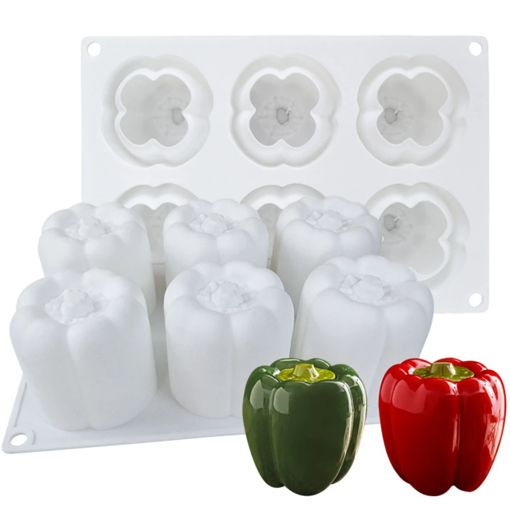 6-Cavity-Pepper-Shape-Silicone-Mold-Chili-Cake-Mould-Pumpkin-Pepper ...