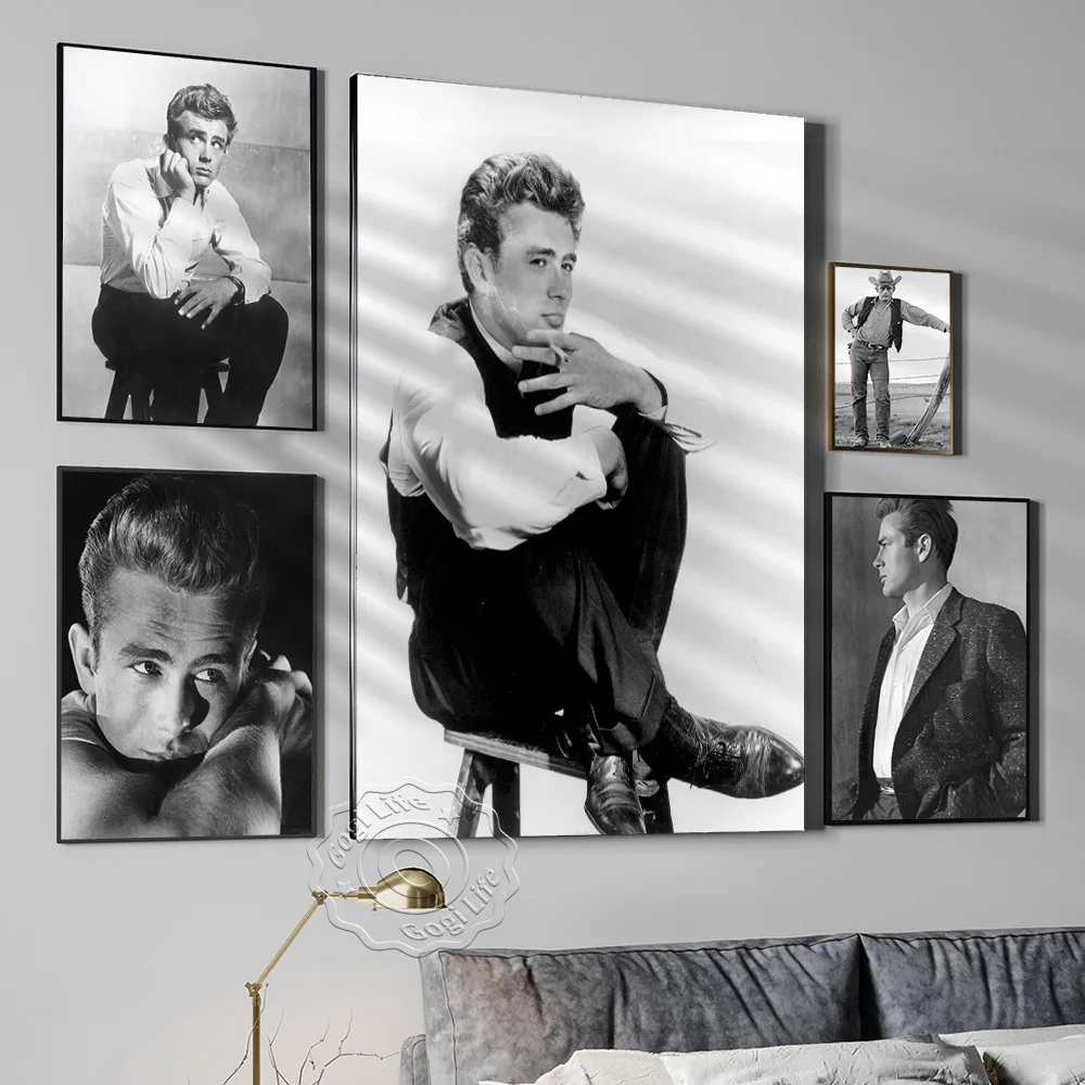 James Dean Black And White Poster