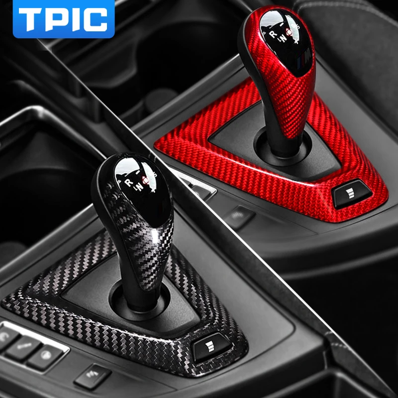 TPIC Auto Schaltknauf Abdeckung Carbon Fiber Schalthebel Shifter ...