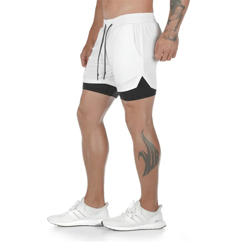 Short,Shorts 2 en 1 pour hommes, shorts de sport, de fitness, d ...