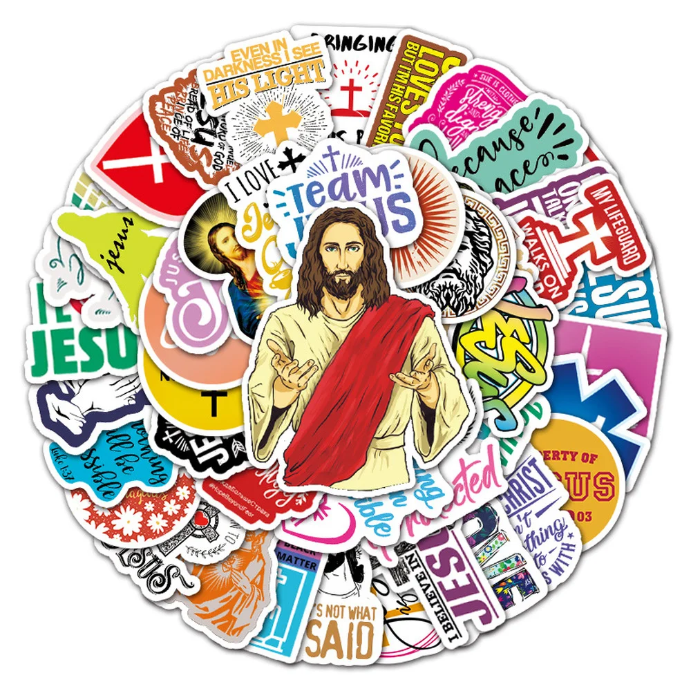 50PCS-Jesus-Christians-Religion-Sayings-Graffiti-Stickers-Skateboard ...
