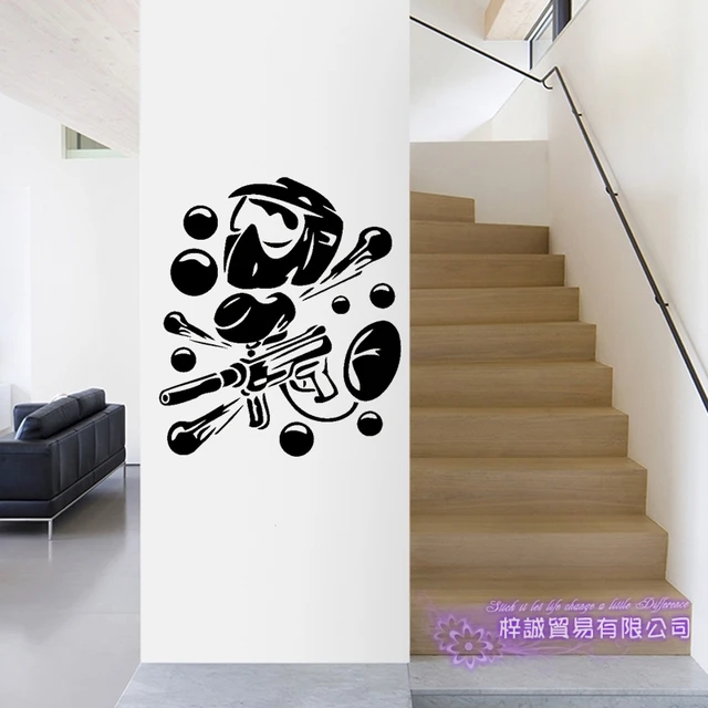 Paintball Wall Cool Bedroom Designs