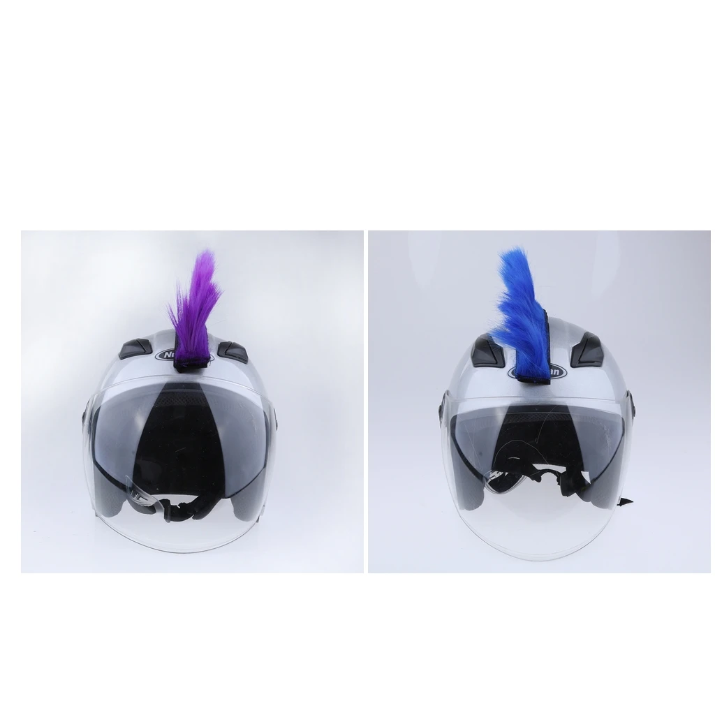 2 pieces Motorcross Skinhead Wig Punk Helmet Mohawk Wig Costumes ...