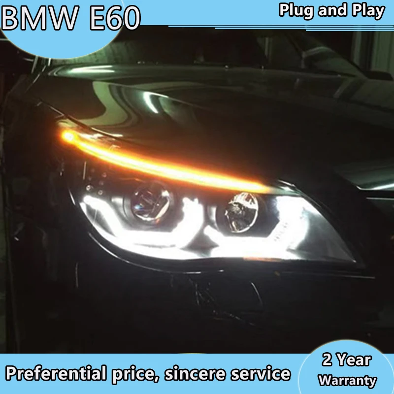 2pcs Car Styling For 5 Series E60 Headlights 2003-2010 Year For E60 Led ...
