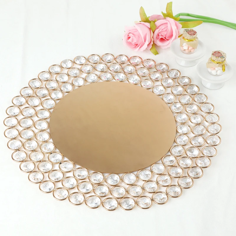1pcs-lot-Crystal-Metal-Plates-with-3-Layers-Beaded-Golden-Silvery ...