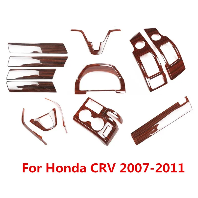 Wood-Grain-Car-Door-Panel-Armrest-Cover-Center-Console-Drink-Holder ...