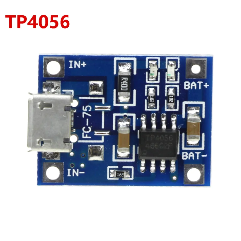 TP 4056 led IC Micro USB 5V 1A 18650 TP4056 Lithium Battery Charger ...