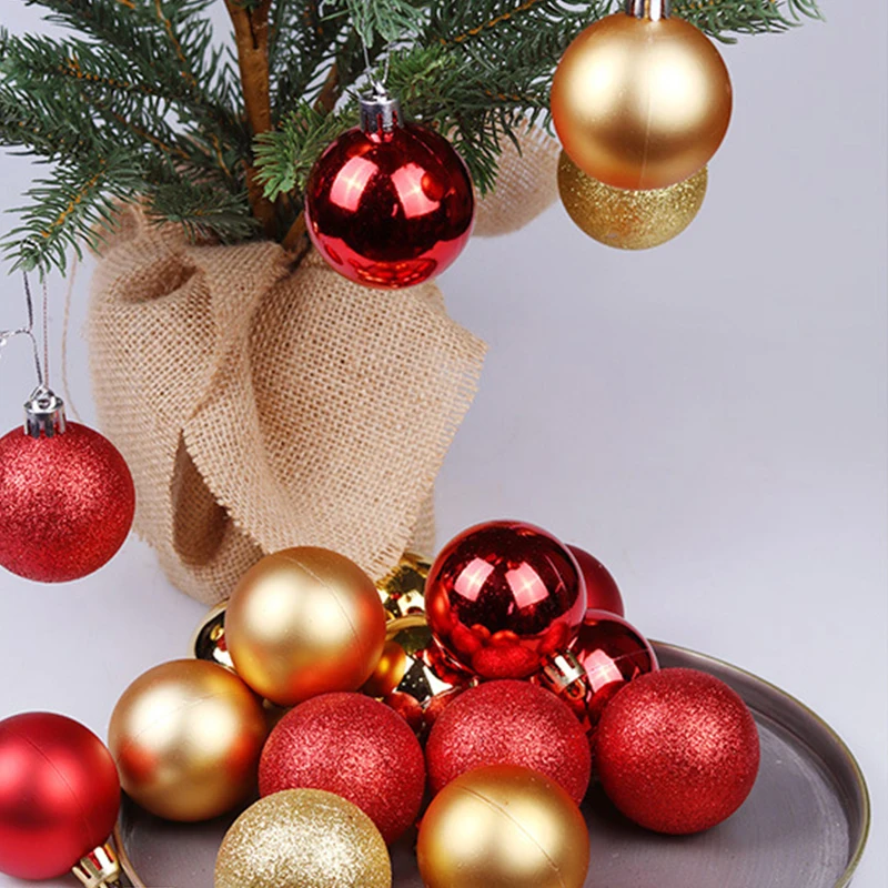 24pcs-3cm-Christmas-Ball-Decoration-for-Tree-Home-Bauble-Gold-Silver ...