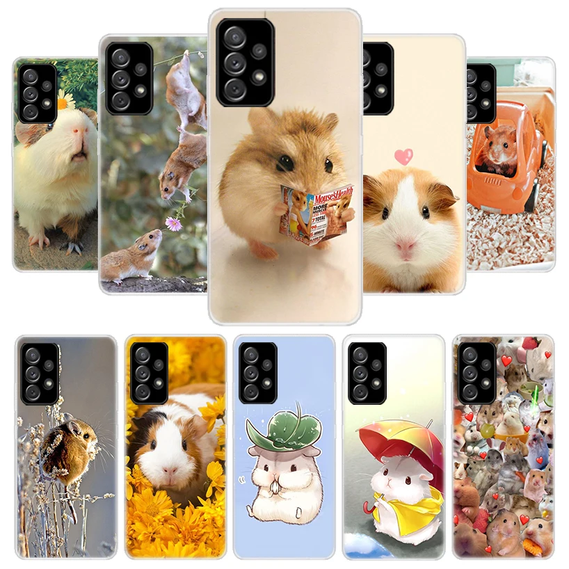 Cute Lovely Pet Hamster Cover Phone Case For Samsung Galaxy A54 A53 A52 ...