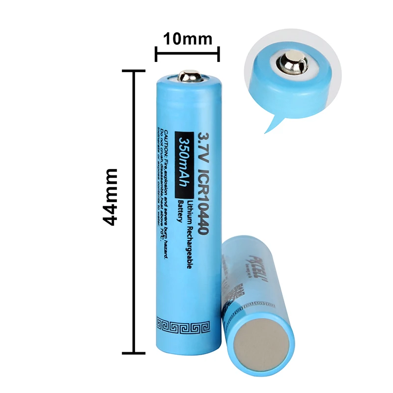 3,7 V--batterie lithium ion rechargeable ICR 10440 AAA, 4 pièces, 350MAH, 3.7v, AAA, pour ...
