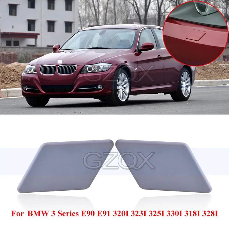 CAPQX-2PCS-Car-Front-Bumper-Headlight-Washer-Nozzle-Cover-61677211210 ...