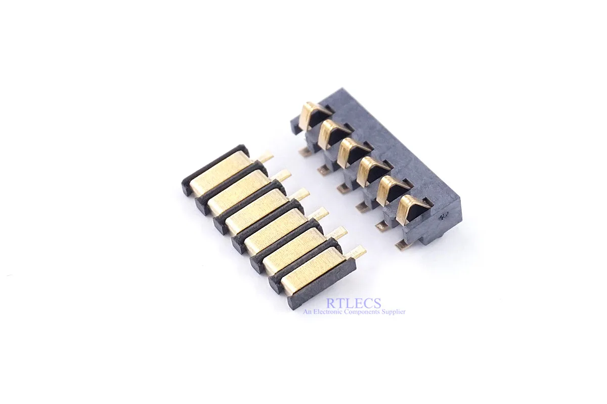 5pcs Spring Compression Contact 2.5 mm Pitch 6 Pin Female Male ...