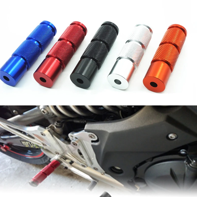 2Pcs-Universal-CNC-Aluminum-Motorcycle-Bike-ATV-Footrests-Foot-Pegs ...