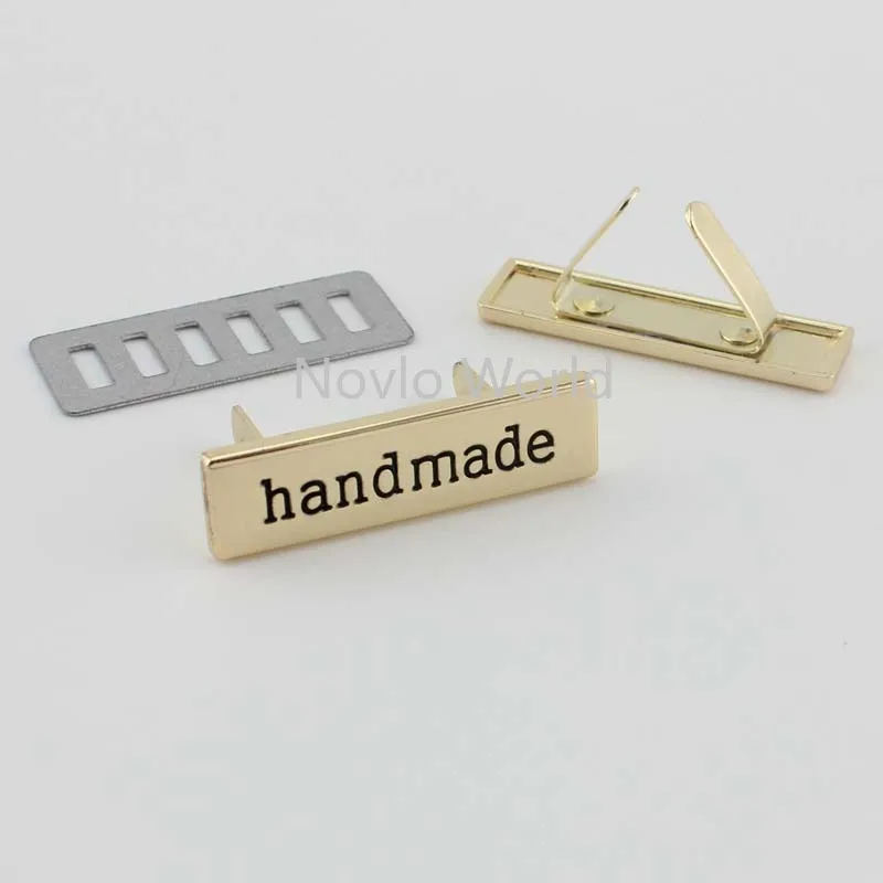 10-50 pieces,4 finish 36X10mm Decorative Handmade Label For Purse ...