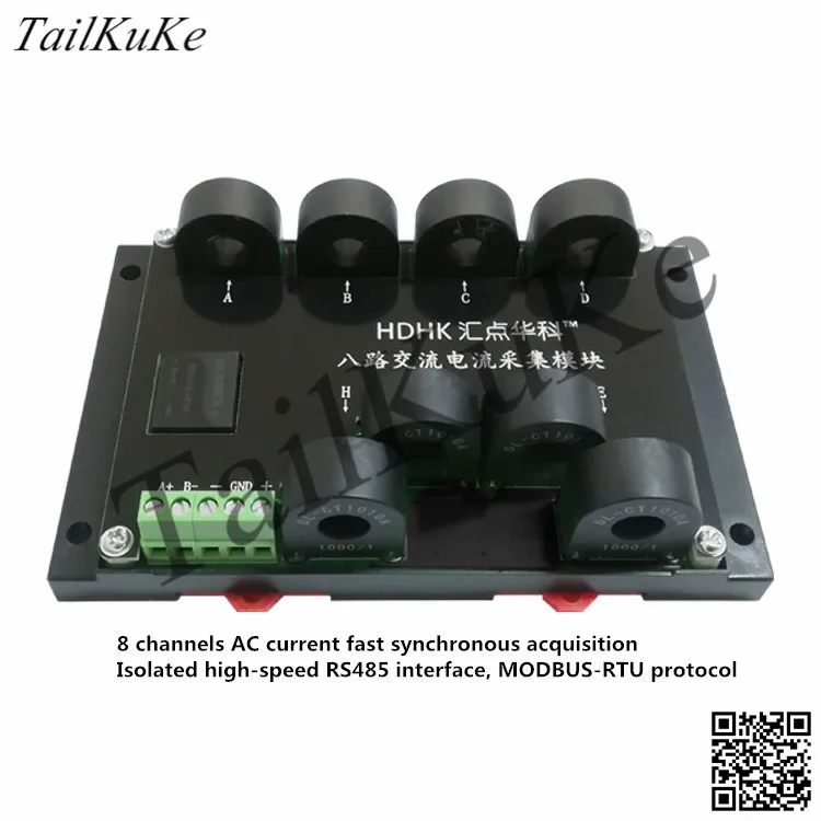8 Channel AC Current Acquisition Module Modbus-rtu Protocol RS485 ...