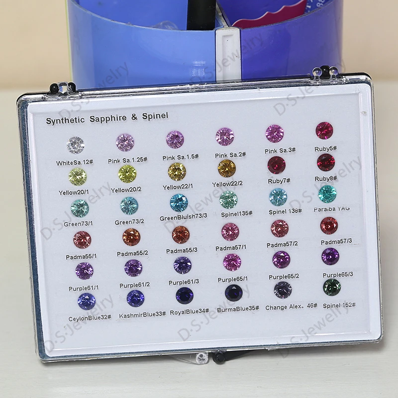 Color Card Of Artificial Gems & Spinel Corundum Gem Loose Gems|Jewelry ...