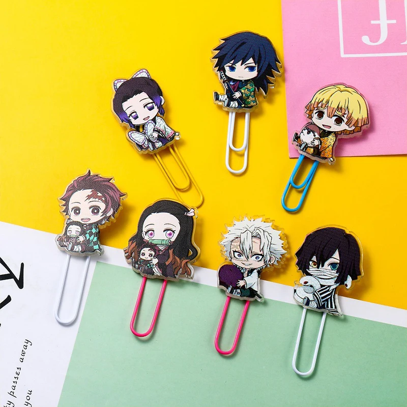 Demon Slayer Kimetsu No Yaiba Paperclip Bookmark Cute Book Marker ...