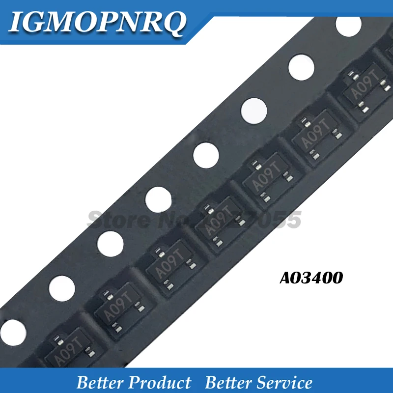 50pcs AO3400 3400A SOT23 3 AO3400A MOSFET AO9T|반도체 집적회로| - AliExpress