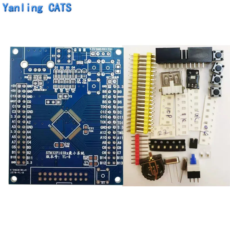 STM32F103 Development Board PCB Kit for STM32 Discovery Arm Cortex M3 RB RC RD RE LQFP64 Pin DIY ...
