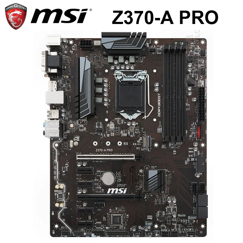 MSI Z370 A PRO เมนบอร์ด DDR4 LGA 1151 Intel Z370 PCI E 3.0 64GB ...