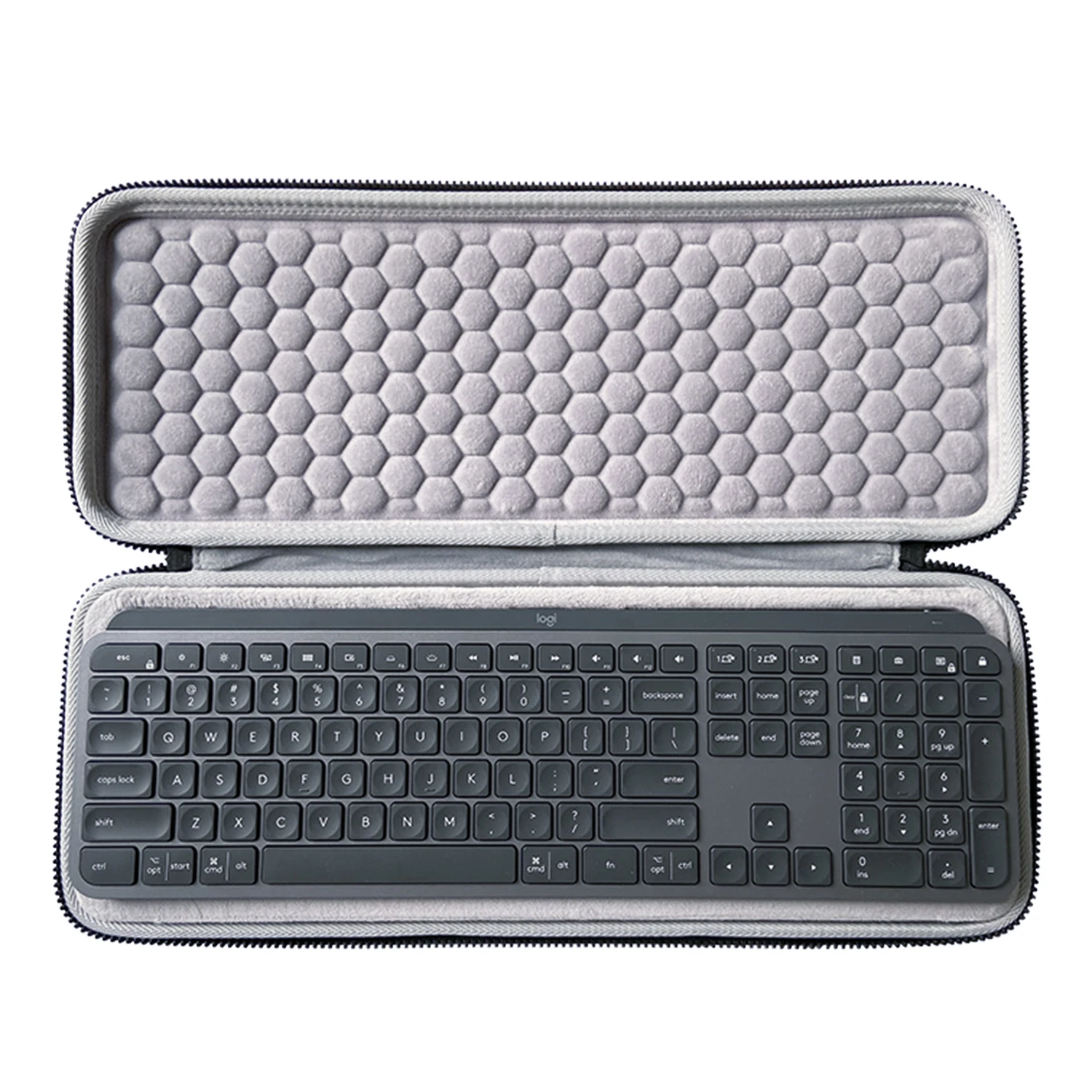 Estojo rígido eva para teclado logitech mx, capa avançada de teclado ...