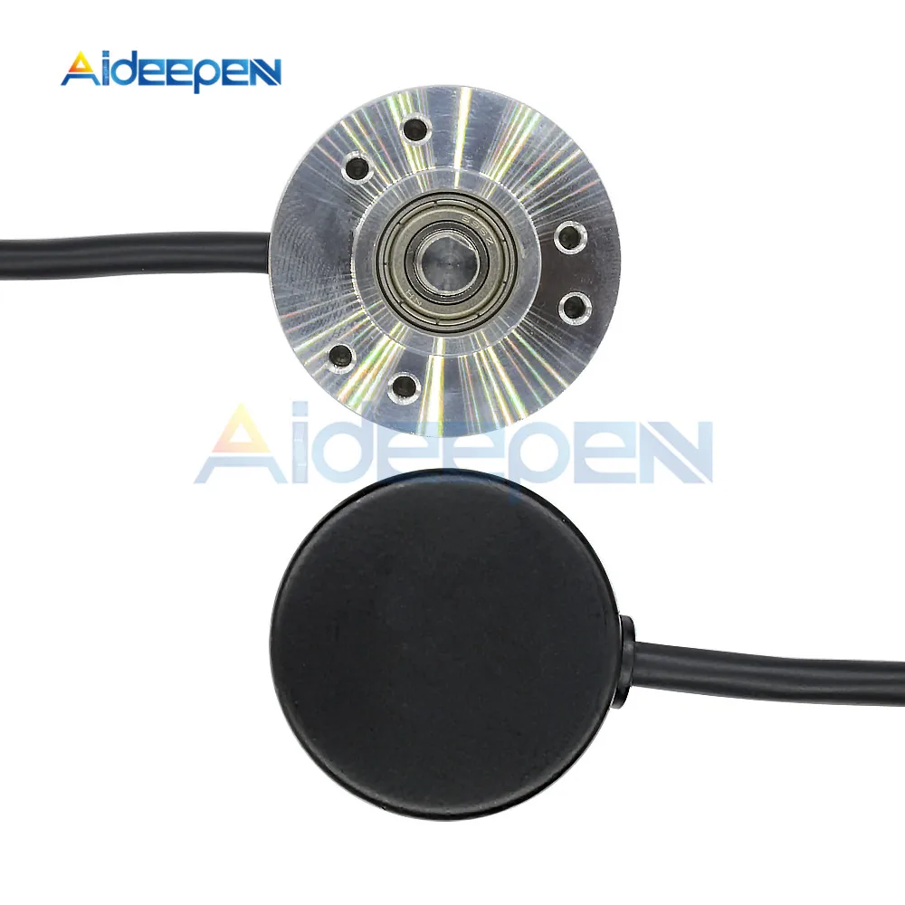 DC 5-24V 600 Pulse/360 Pulse Incremental Optical Rotary Encoder A B ...