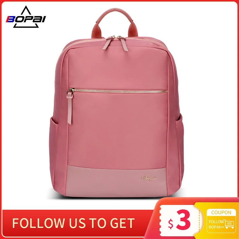 New-Fashion-Pink-Women-s-Backpack-Waterproof-Female-14-Inch-Laptop ...