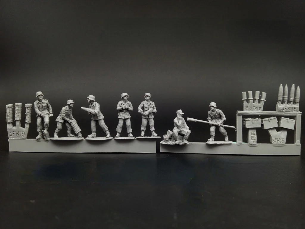 1/72 Scale Die-cast Resin Figure Wwii German 150mm Howitzer Artillery ...