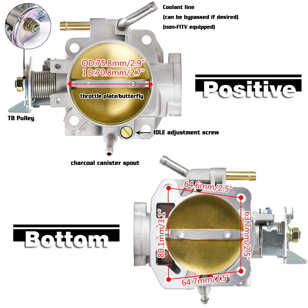 70MM Intake Manifold Throttle Body Kit With TPS MAP Sensor, 40% OFF