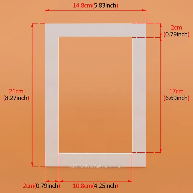 White/Black Photo Mats Rectangle A3/A4/A5 PaperBoard Mounts Textured ...