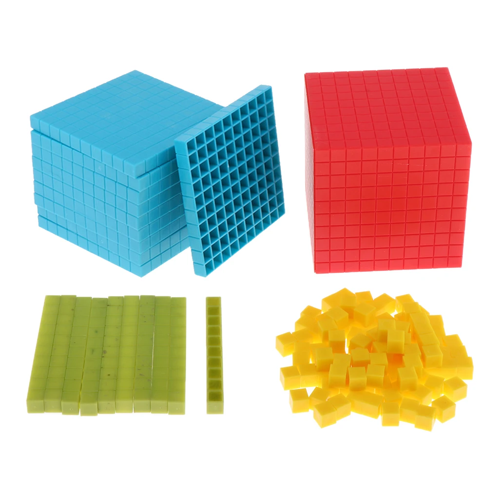 121x Montessori Math Decimal Cube Kid's Preschool Educational Toys 10cm ...