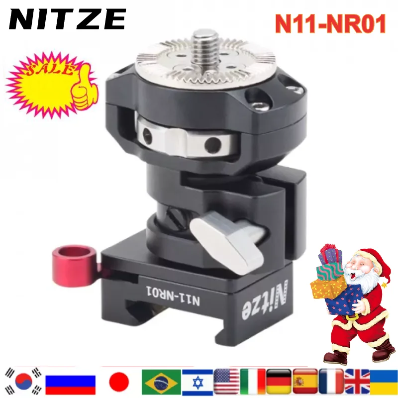 NITZE montaje giratorio EVF, abrazadera QR NATO a ARRI ROSETTE, N11 ...