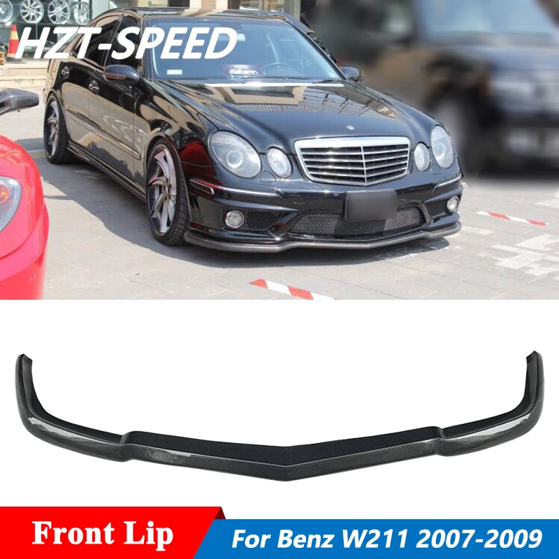 Carbon Fiber Chin Spoiler Front Bumper Lip For Mercedes Benz E Class W211 E230 E280 E350 Modify ...