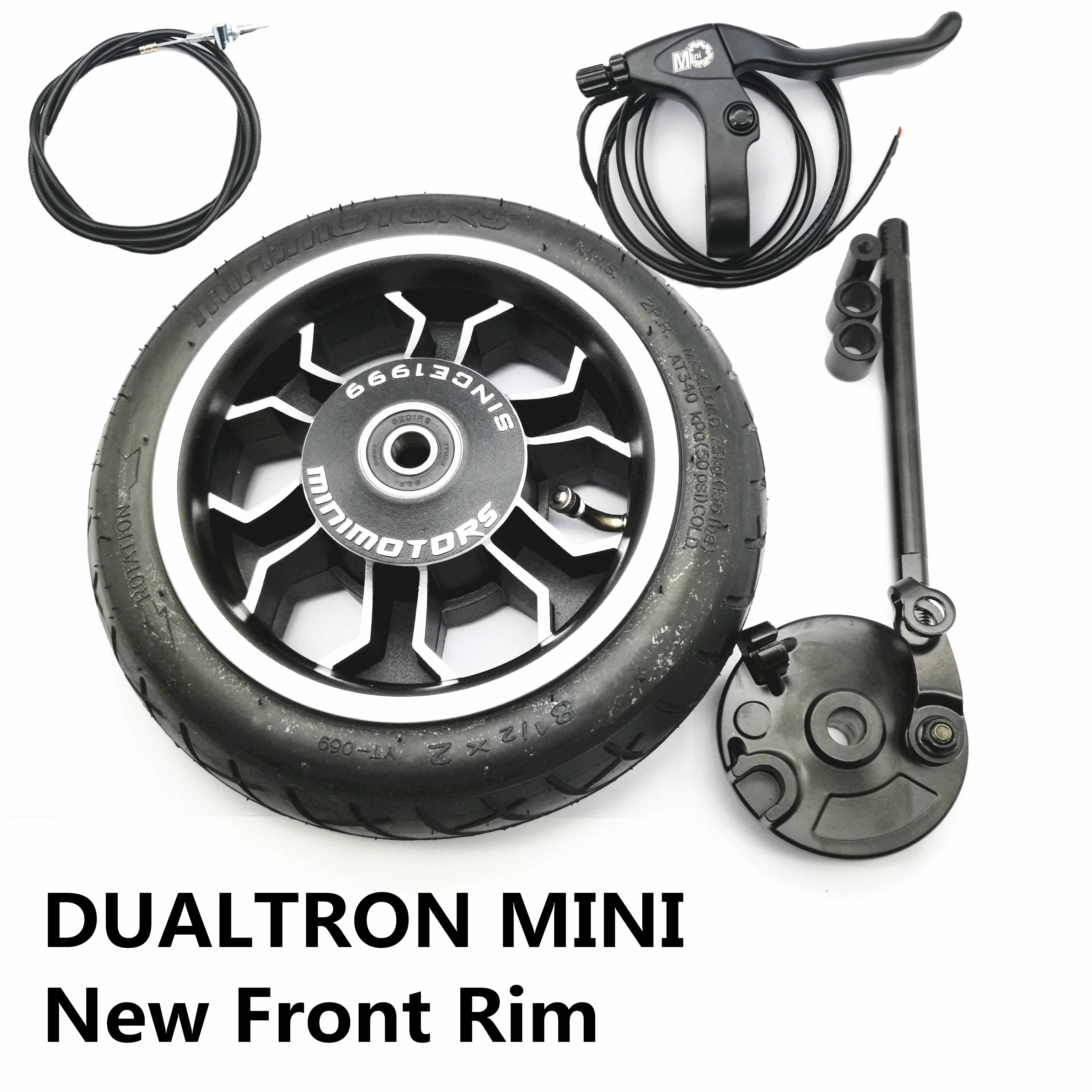 DUALTRON-mini-DTmini-aluminum-Front-wheel-with-brake-and-tyre-update ...