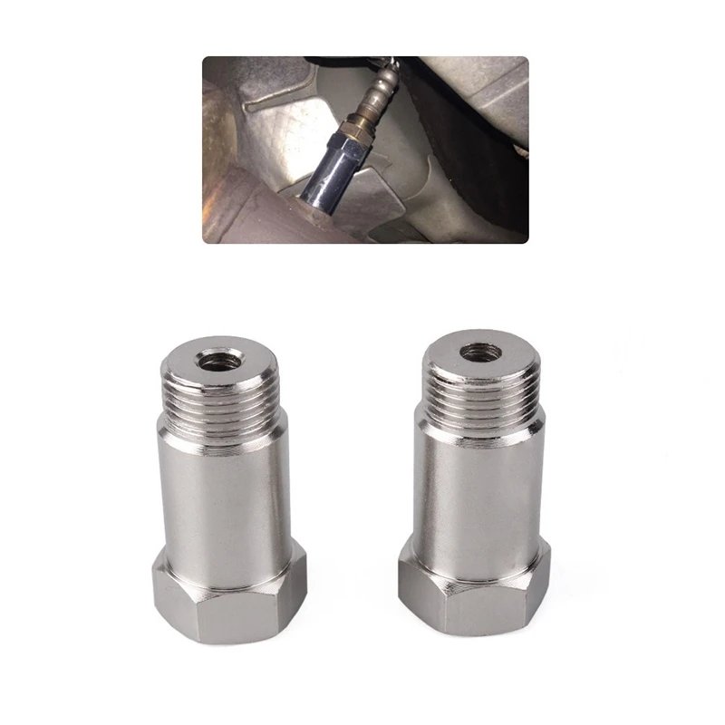 2PCS 45mm O2 Oxygen Sensor Extension Spacer Adapter Fix M18 x 1.5 Bung ...