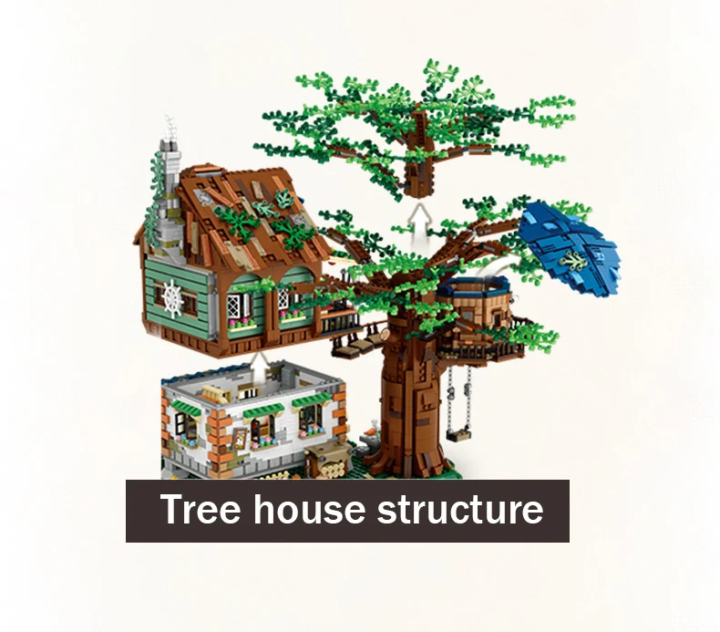 LOZ 1033 Tree House 4761PCS Mini Building Block Assem