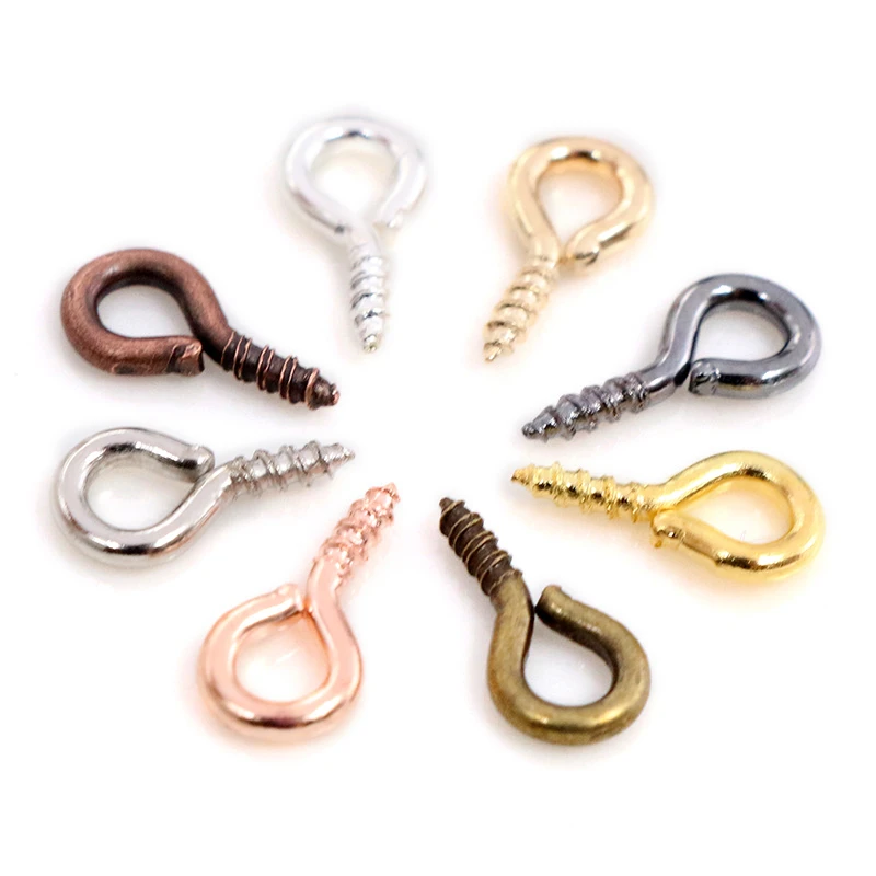 200pcs/lot Small Tiny Mini Eye Pins Eyepins Hooks Eyelets Screw ...