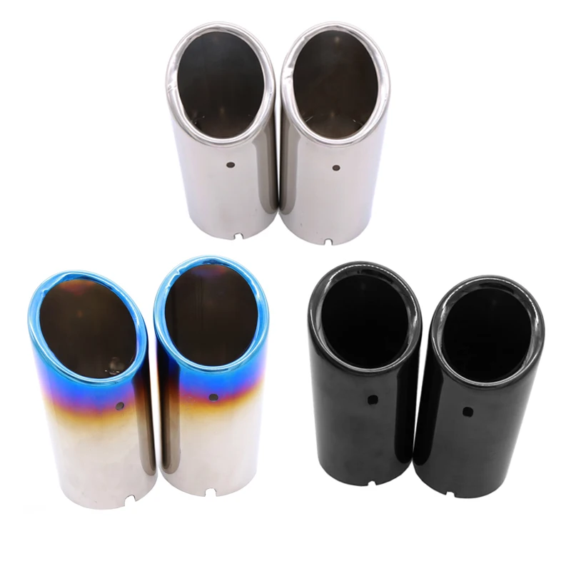 1 Pair Car Rear Exhaust Tail Pipe Muffler Throat For Volkswagen VW golf ...