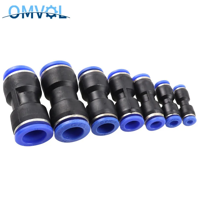 5PCS PU4 PU6 PU8 PU10 PU12 PU14 PU16 Pneumatic Fitting Pipe Fittings ...