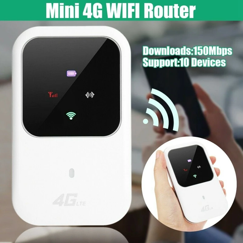 Portable 4g Lte Wifi Router 150mbps Unlocked Mobile Modem For Car Home ...