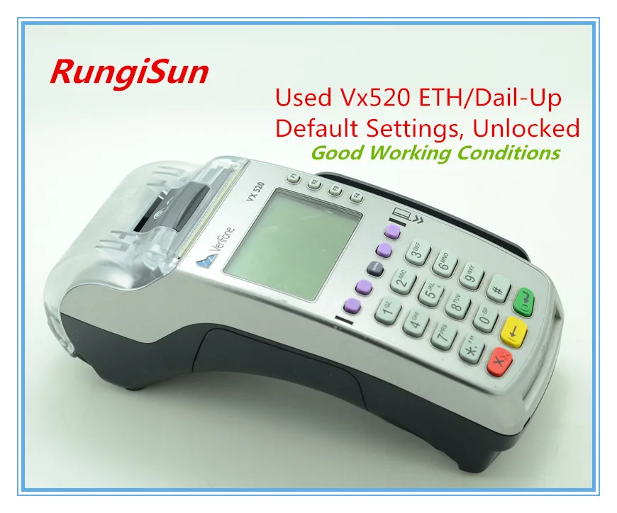 Verifone Used Vx520 ETH/Dail Up Pos Terminals for Credit Card|AC/DC ...