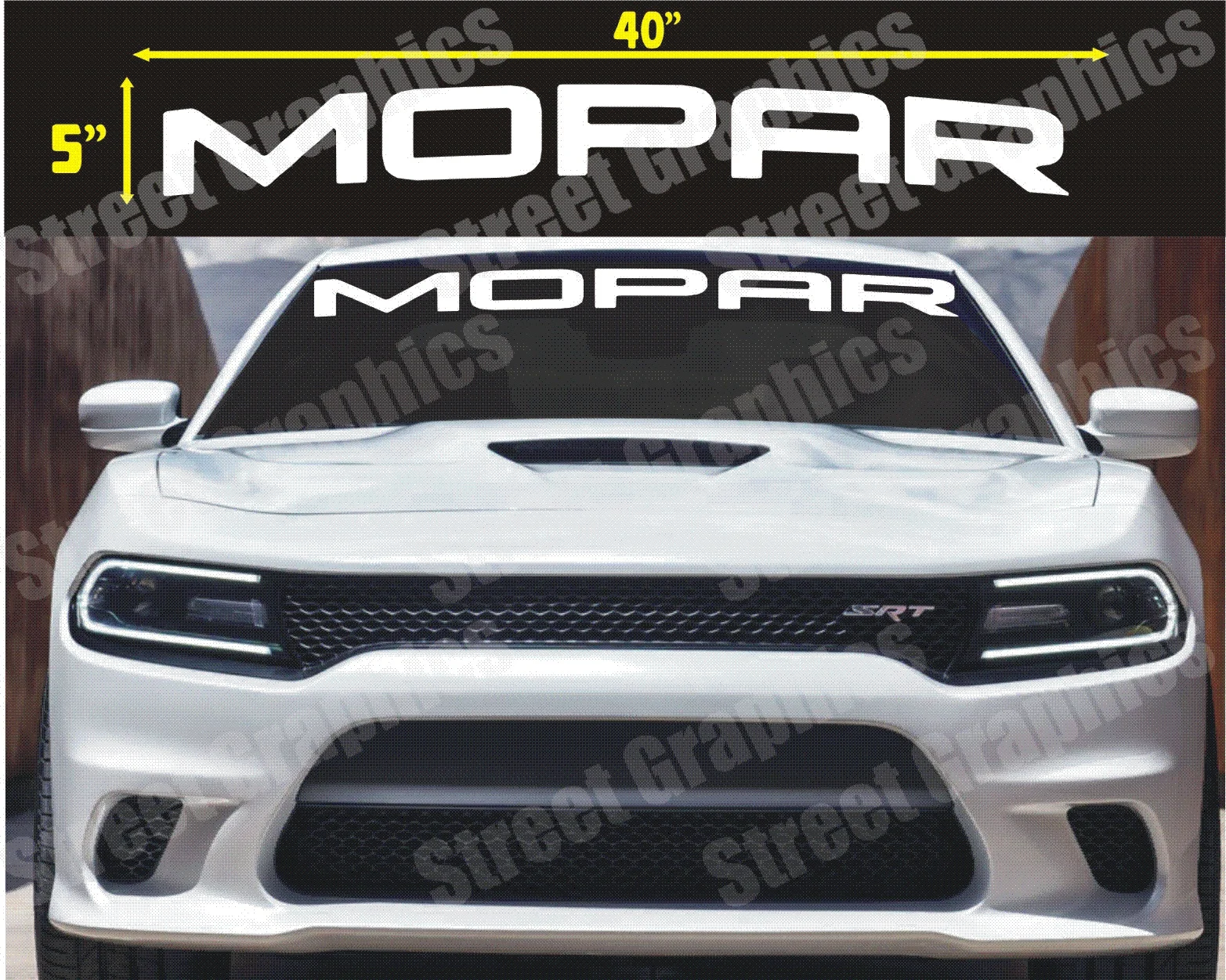 For Mopar Top Windshield Vinyl Decal Sticker Banner, Charger ...