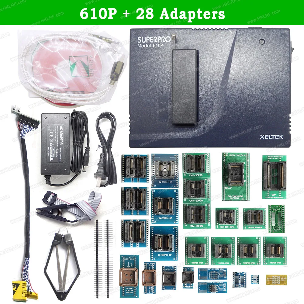 XELTEK SuperPro 610P Programmer + 28 Adapters & EDID Cable USB ...
